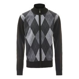 mozzaar Herren Cardigan in Schwarz Grau | Gr.: S/M