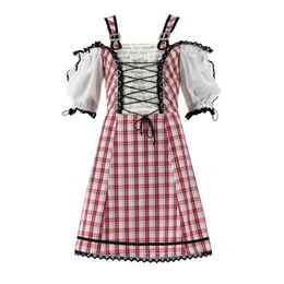OS-Trachten Trachtenkleid Qedaro in mittelrot | Gr.: 50