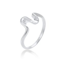 Elli Ring 925 Sterling Silber Wellen in Silber | Gr.: 58