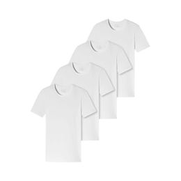 Schiesser Unterhemd / Shirt Kurzarm 95/5 Cotton in Wei&szlig; | Gr.: XL