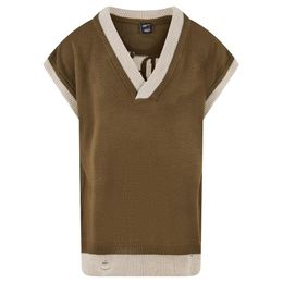 Von Dutch Gestrickte Strickjacke in khaki | Gr.: M