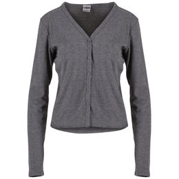 Urban Classics Gestrickte Strickjacke in darkgreymelange | Gr.: XS