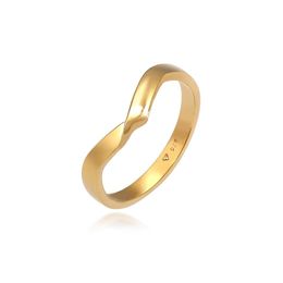 Elli Ring 925 Sterling Silber Knoten in Gold | Gr.: 54