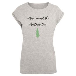 F4NT4STIC T-Shirt Rockin around the christmas tree in grau meliert | Gr.: 4XL