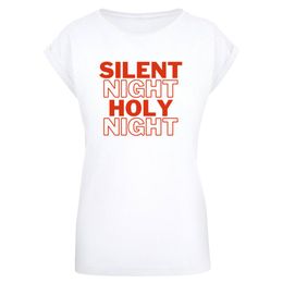 F4NT4STIC T-Shirt Silent Night Holy Night Weihnachten in wei&szlig; | Gr.: 4XL