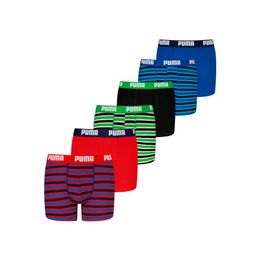 Puma Boxershort 6er Pack in Blau/Gr&uuml;n/Rot | Gr.: 158/164