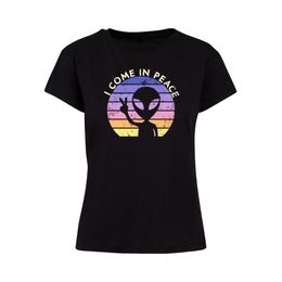 F4NT4STIC Box Tee Alien Peace Sunset in schwarz | Gr.: M