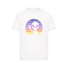 F4NT4STIC T-Shirt Alien Peace Sunset in wei&szlig; | Gr.: 158/164