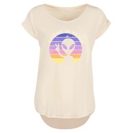 F4NT4STIC Long Cut T-Shirt Alien Peace Sunset in Whitesand | Gr.: L