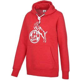 Fu&szlig;ballverein 1. FC K&ouml;ln Pullover "Hoodie Basic" in Rot | Gr.: XL
