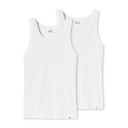 Schiesser Unterhemd / Tanktop Long Life Cotton in Wei&szlig; | Gr.: XL
