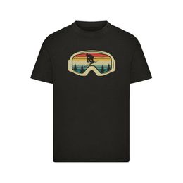 F4NT4STIC T-Shirt Retro Skibrille Wintersport in schwarz | Gr.: 134/140