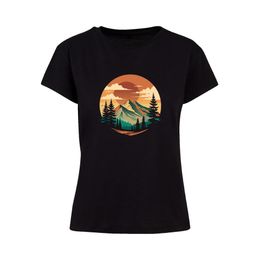 F4NT4STIC Box Tee Sonnenuntergang Berglandschaft in schwarz | Gr.: XL