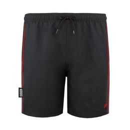 GUGGEN Mountain Badehose Kariert in Schwarz | Gr.: S