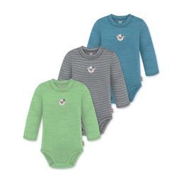 Normani Outdoor Sports 3er Pack Baby Merino Langarmbody Tuai in Blau/Grau/Gr&uuml;n | Gr.: 62