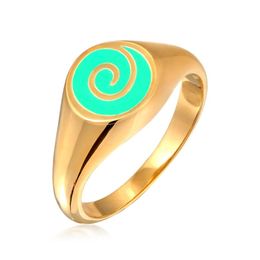 Elli Ring 925 Sterling Silber in Gold | Gr.: 56
