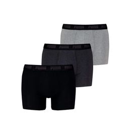 Puma Boxershort 3er Pack in Schwarz/Grau | Gr.: M