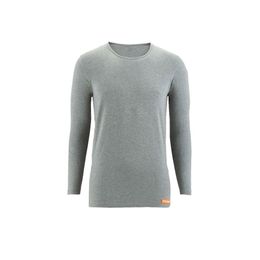 Bruno Banani Unterhemd / Shirt Langarm WARM UP in Grau Melange | Gr.: M