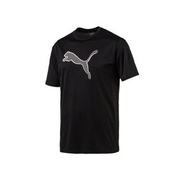 Puma T Shirt Cat Logo in Schwarz | Gr.: M