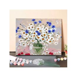 ARTNANAS DIY Malen nach Zahlen Set-"Ein Strau&szlig; voller Wildblumen" | Gr.: 30x40 mit Rahmen