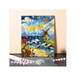 ARTNANAS DIY Malen nach Zahlen Set-"Die zauberhafte Bucht" | Gr.: 30x40 mit Rahmen