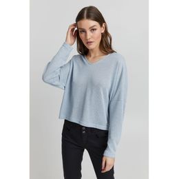 oxmo V-Ausschnitt-Pullover OXKatla in Blau | Gr.: XS
