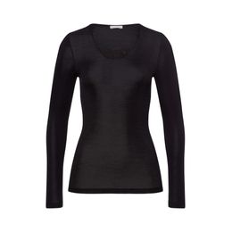 Hanro Unterhemd Woolen Silk in Black | Gr.: L