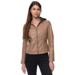 Tazzio Lederjacke "F503" - in Beige | Gr.: XS