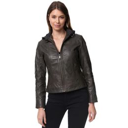 Tazzio Lederjacke "F503" - in Khaki | Gr.: M