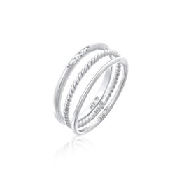 Elli Ring 925 Sterling Silber Ring Set in Silber | Gr.: 58