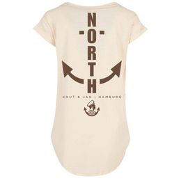 F4NT4STIC Long Cut T-Shirt North Anker Knut & Jan Hamburg in Whitesand | Gr.: XL