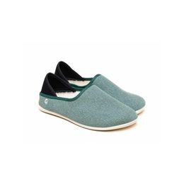 Gottstein Hausschuh Linen Slip-On in gr&uuml;n | Gr.: 46