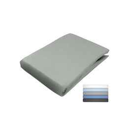 JACK Spannbettlaken Satin Einfarbig in Grau | Gr.: 180x200 cm