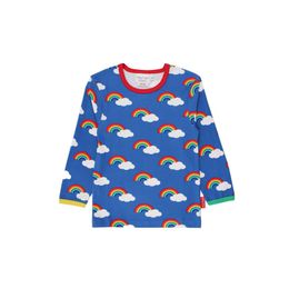 Toby tiger Langarmshirt mit Regenbogen Print in blau | Gr.: 98
