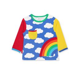 Toby tiger Langarmshirt mit Regenbogen Applikation in blau | Gr.: 86