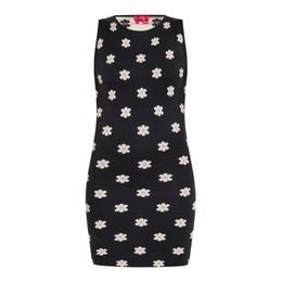 Swirly Damen Kleid in SCHWARZ CREME LILA | Gr.: L