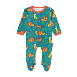 Toby tiger Baby Schlafanzug mit L&ouml;wen Print in gr&uuml;n | Gr.: 80
