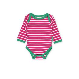 Toby tiger Baby Langarmbody mit Streifen in rosa | Gr.: 80