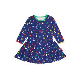 Toby tiger Skater Kleid mit Mond und Sterne Print in blau | Gr.: 86