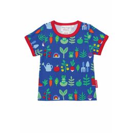 Toby tiger T-Shirt mit Garten Print in blau | Gr.: 80
