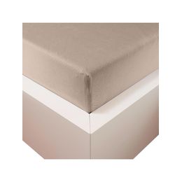 Traumschloss Premium Plus Edel-Jersey Spannbettlaken in stein | Gr.: 140-160 x 200-220 cm