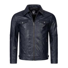 Rock Creek Lederjacke in Navy | Gr.: 3XL