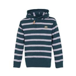 Band of Rascals Strick Kapuzenpullover " Bars " in petrol | Gr.: 122/128