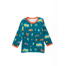 Toby tiger Langarmshirt mit Wohnmobil Print in gr&uuml;n | Gr.: 80