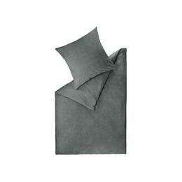 Esprit 2er- Set: Renforc&eacute;-Kissenh&uuml;llen "E-Harp" in Anthrazit | Gr.: 135x200 cm (80x80 cm)