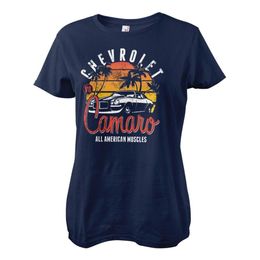 Camaro Shirt "Chevrolet Sunset Girly Tee" in Blau | Gr.: XL