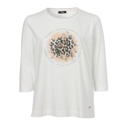 frapp Shirt Modisches T-Shirt mit Glitzersteinen in offwhite multicolor | Gr.: 46