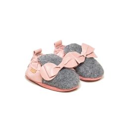 Gottstein Krabbelschuhe Bow in grau | Gr.: 16/17
