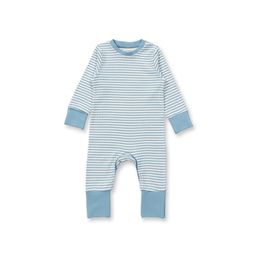 Sense Organics Bio Baby Strampler in hellem Denim blau-Wei&szlig;, Modell TONA | Gr.: 62/68