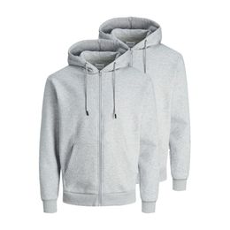 Jack & Jones Jack & Jones Sweatjacke / Hoodie Bradley in Light Grey Melange | Gr.: M